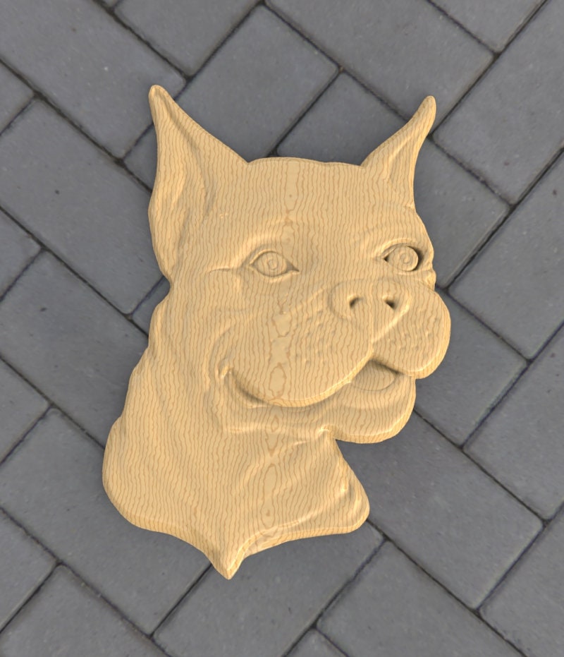 Boxer 3d STL Model for CNC Router Relief Artcam Aspire Engraver Carving ...