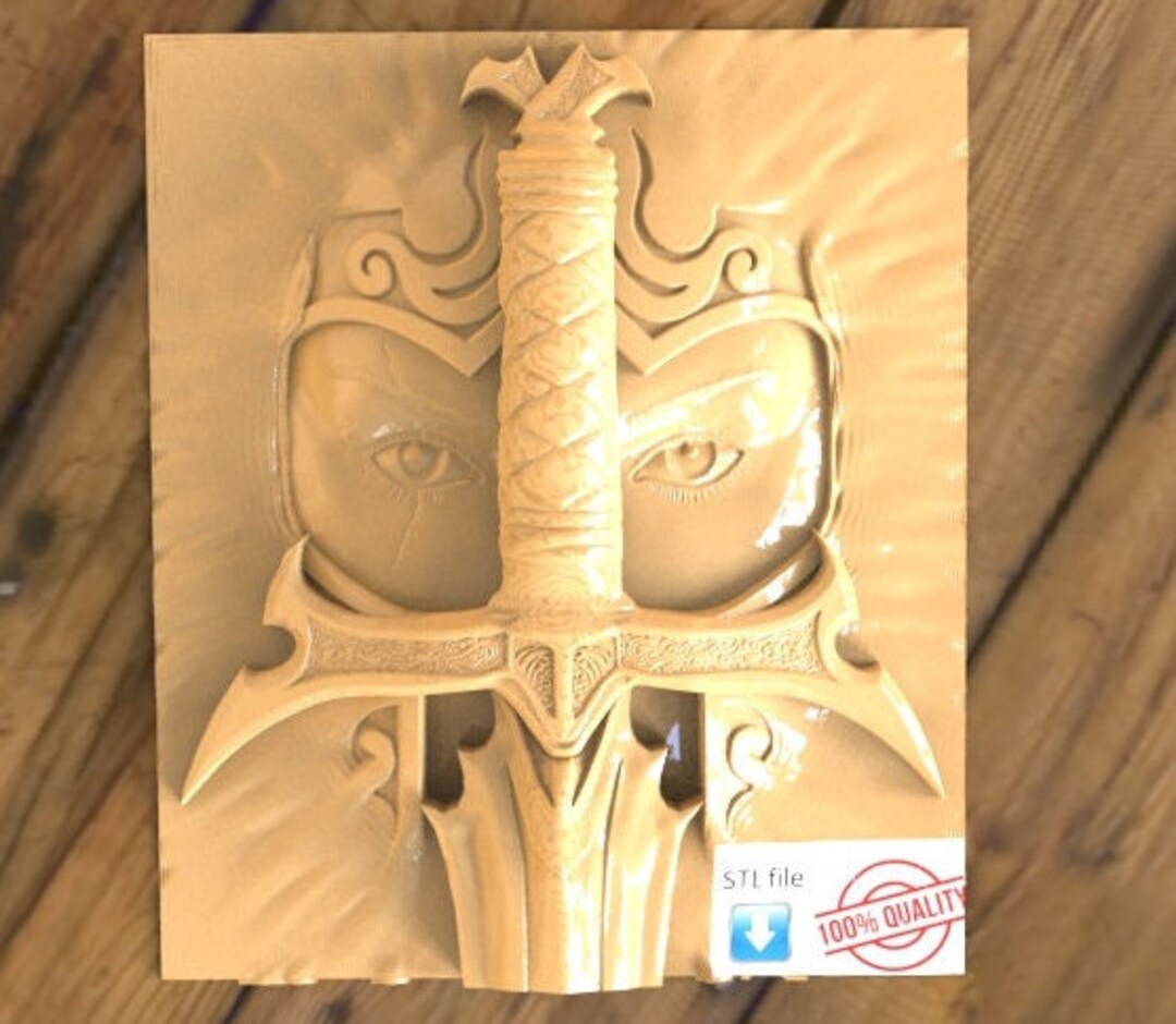 Warrior With a Sword 3d STL Model for CNC Router Relief Artcam Aspire ...