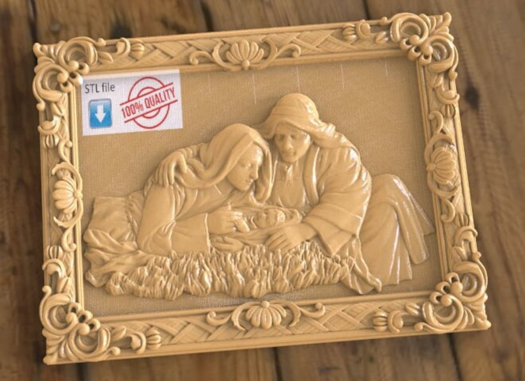 Mary and Joseph 3d STL Model for CNC Router Relief Artcam Aspire ...