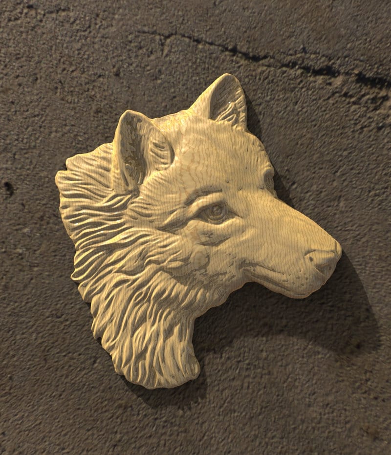 Dog 3d STL Model for CNC Router Relief Artcam Aspire Engraver Carving ...