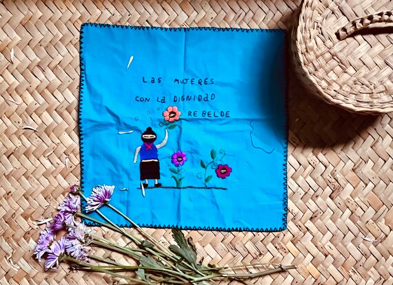 Inspiring Hand Embroidered Manta Cloth Squares Rebel and - Etsy