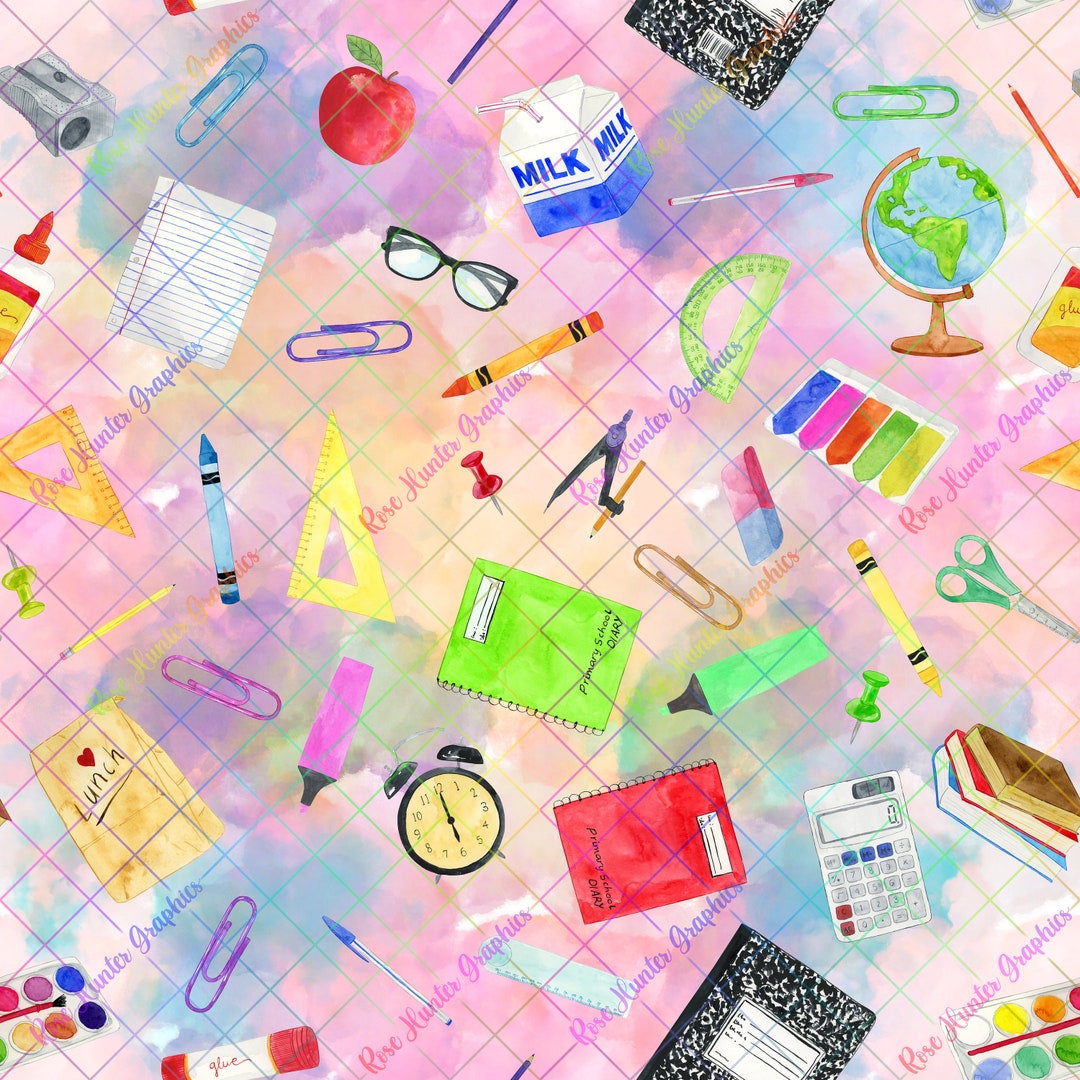 Back to School - Seamless Pattern - Etsy