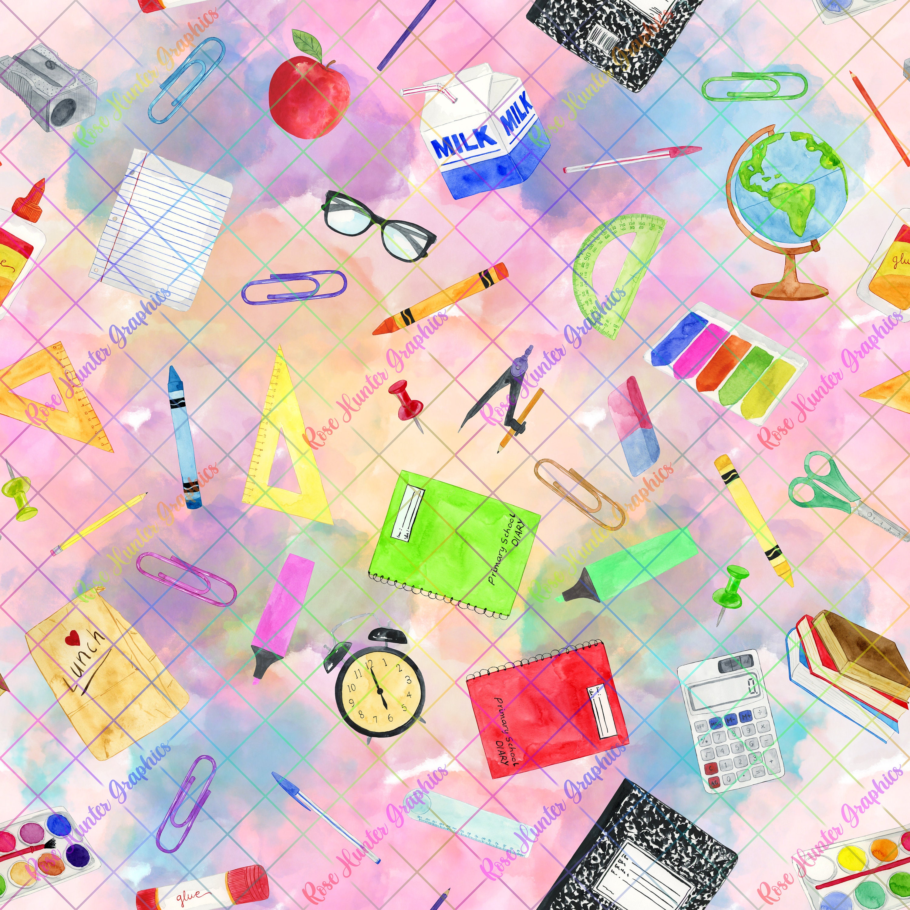 Back to School - Seamless Pattern - Etsy