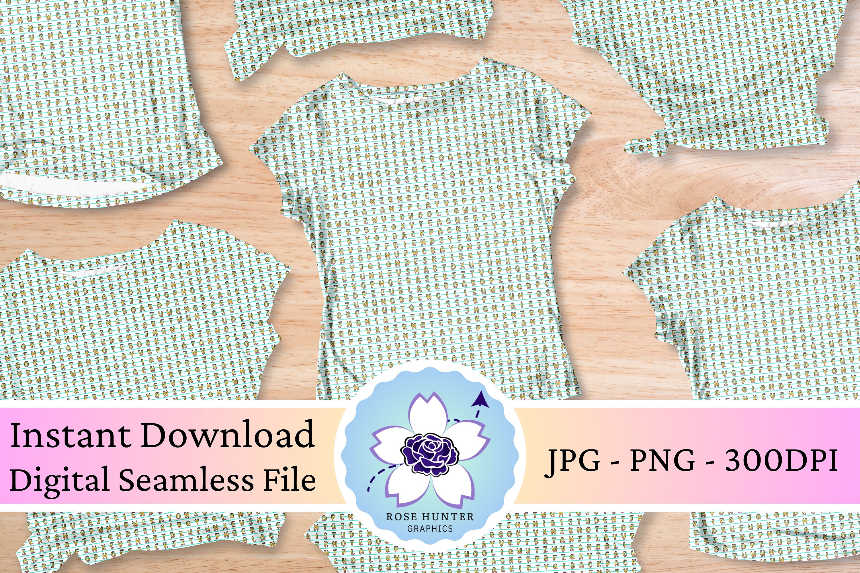 Pencil Alphabets Word Search Digital Seamless Pattern - Etsy