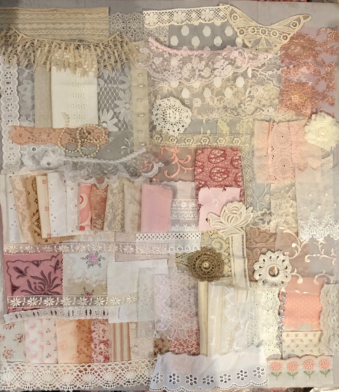 Super Jumbo Vintage Lace Fabric Scrapbooking Pack, Lace Snippet Kit ...