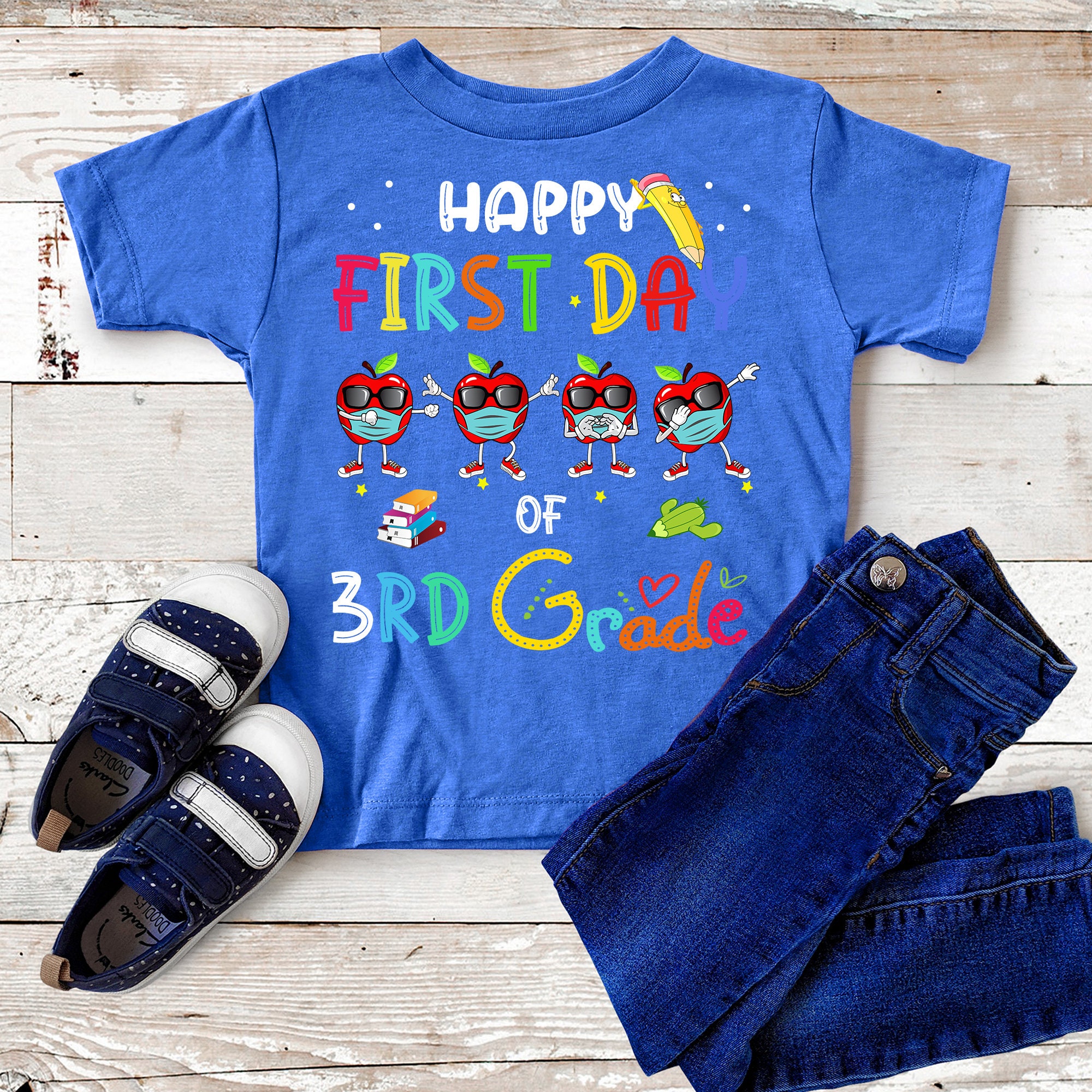 3rd Grade Shirt Happy First Day Of Third Grade Back To Etsy 3rd-grade-shirt-happy-first-day-of-third-grade-back-to-etsy