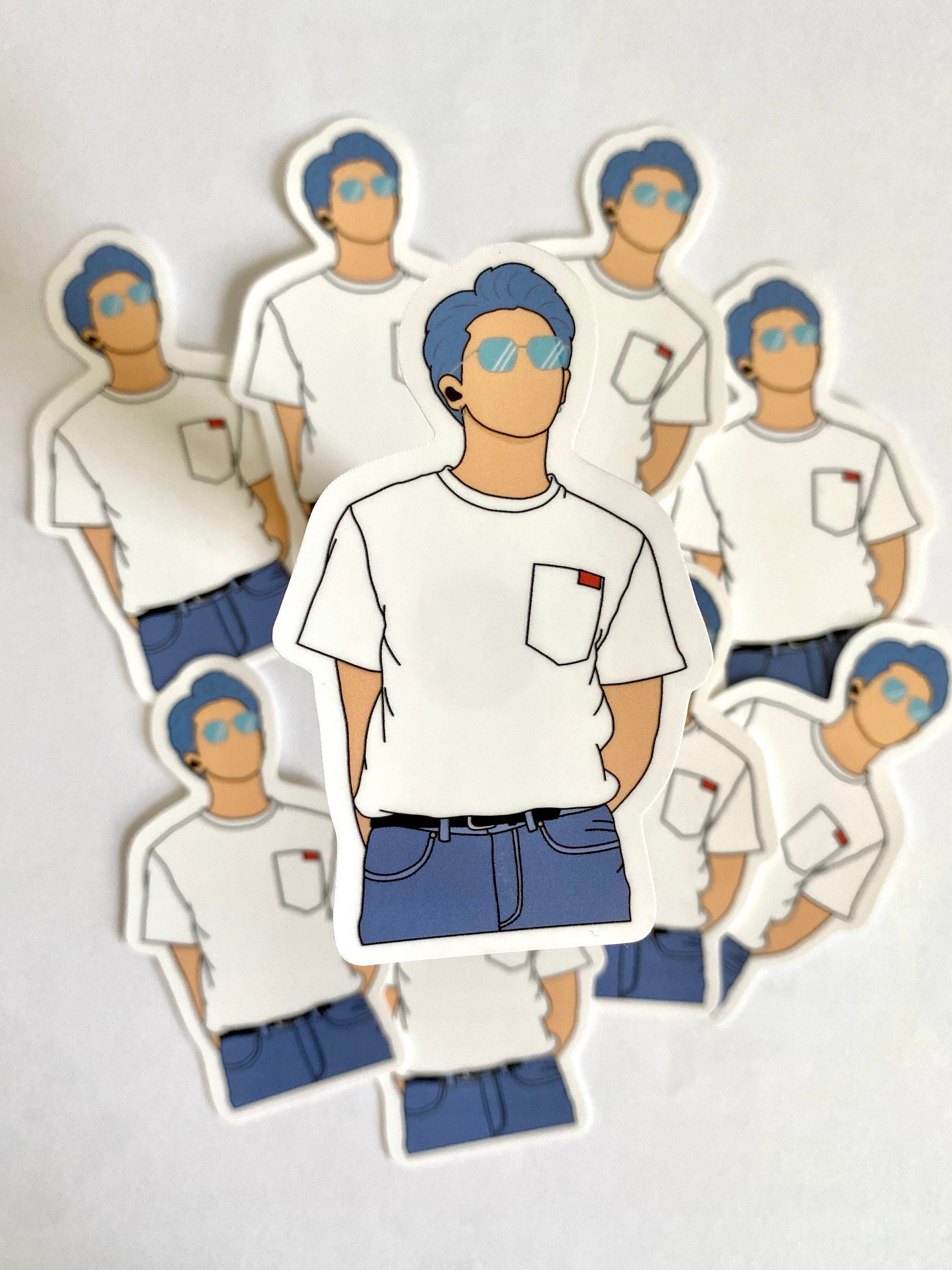 BTS RM Buff Namjoon Sticker waterproof sticker for laptops water ...