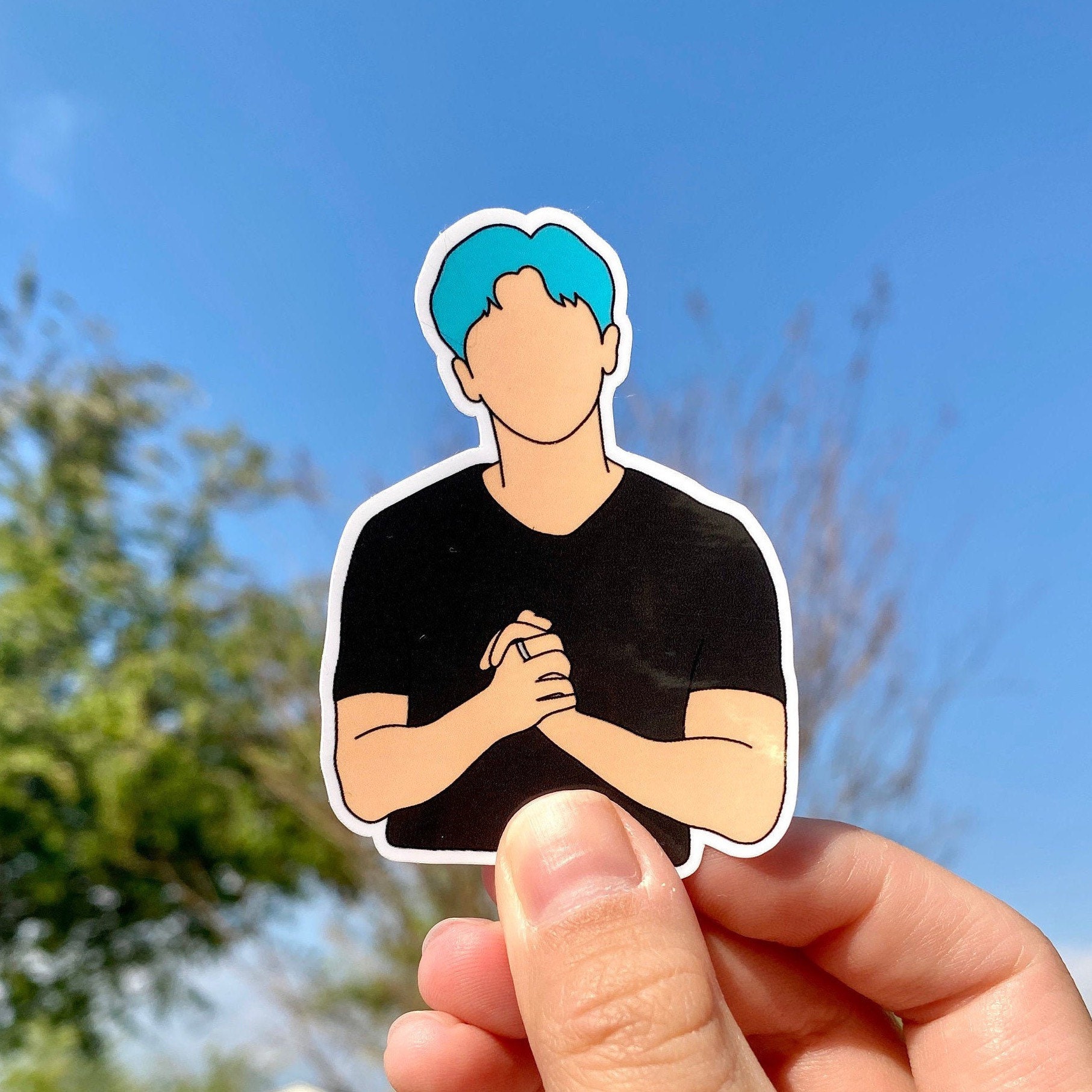 BTS RM Buff Namjoon Sticker waterproof sticker for laptops water ...