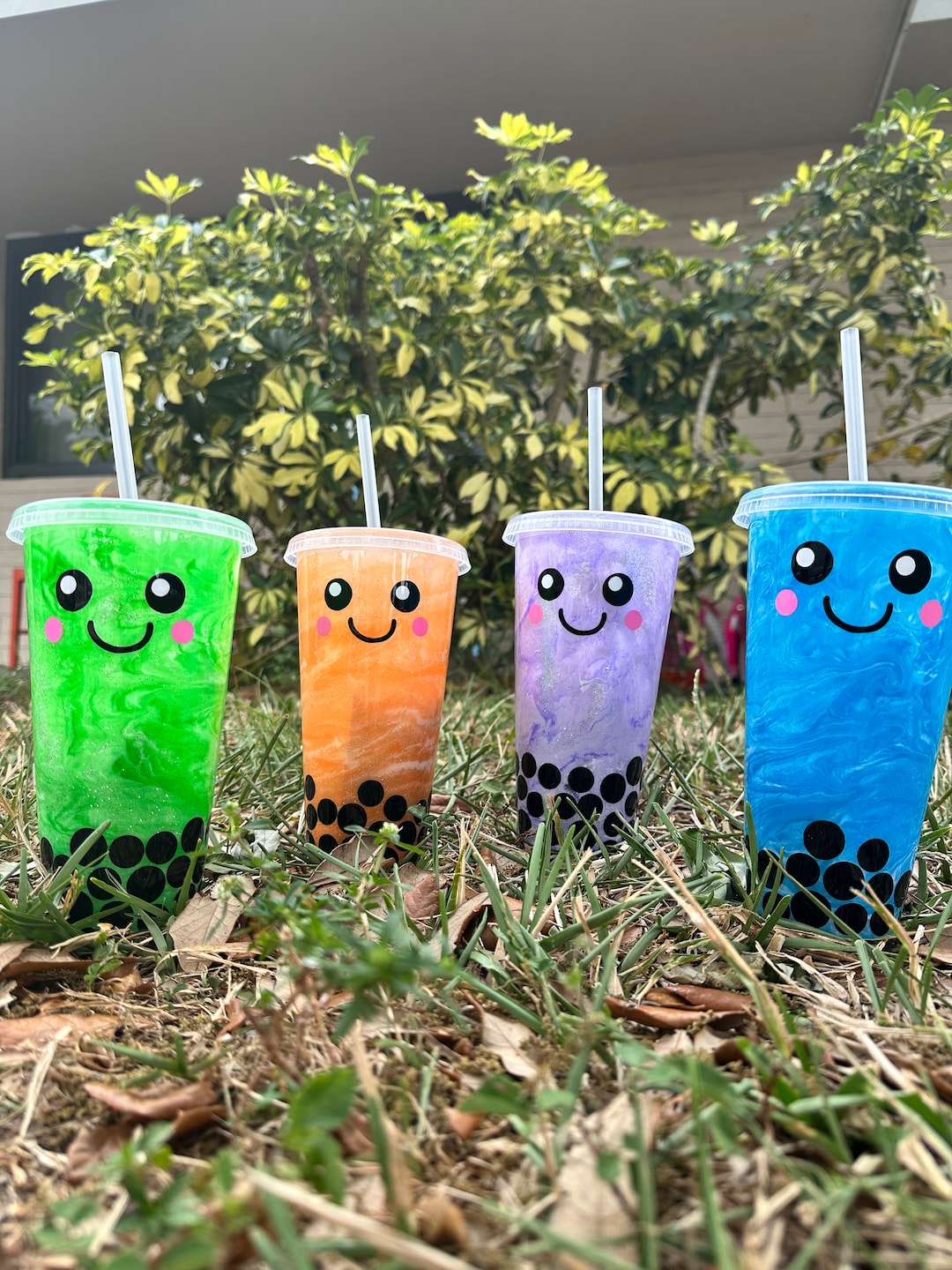 Boba Cup/custom Boba Cup/marble Tumbler/matcha Boba/boba Swirl Cup ...