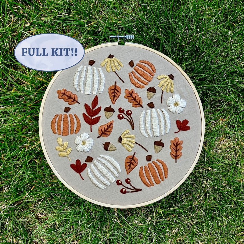 Fall Embroidery Kits - Etsy
