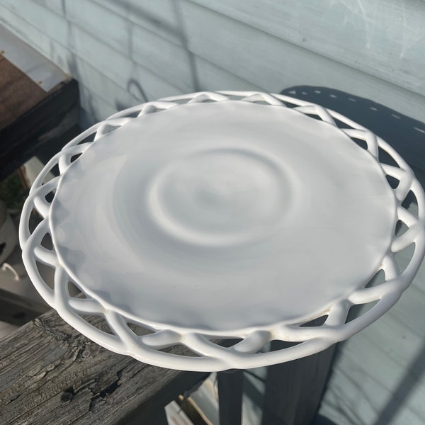 Milk Glass Platter - Etsy