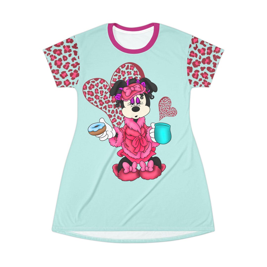 Sleepy Minnie Mouse and Cheetah Print Sleep Shirt - Etsy
