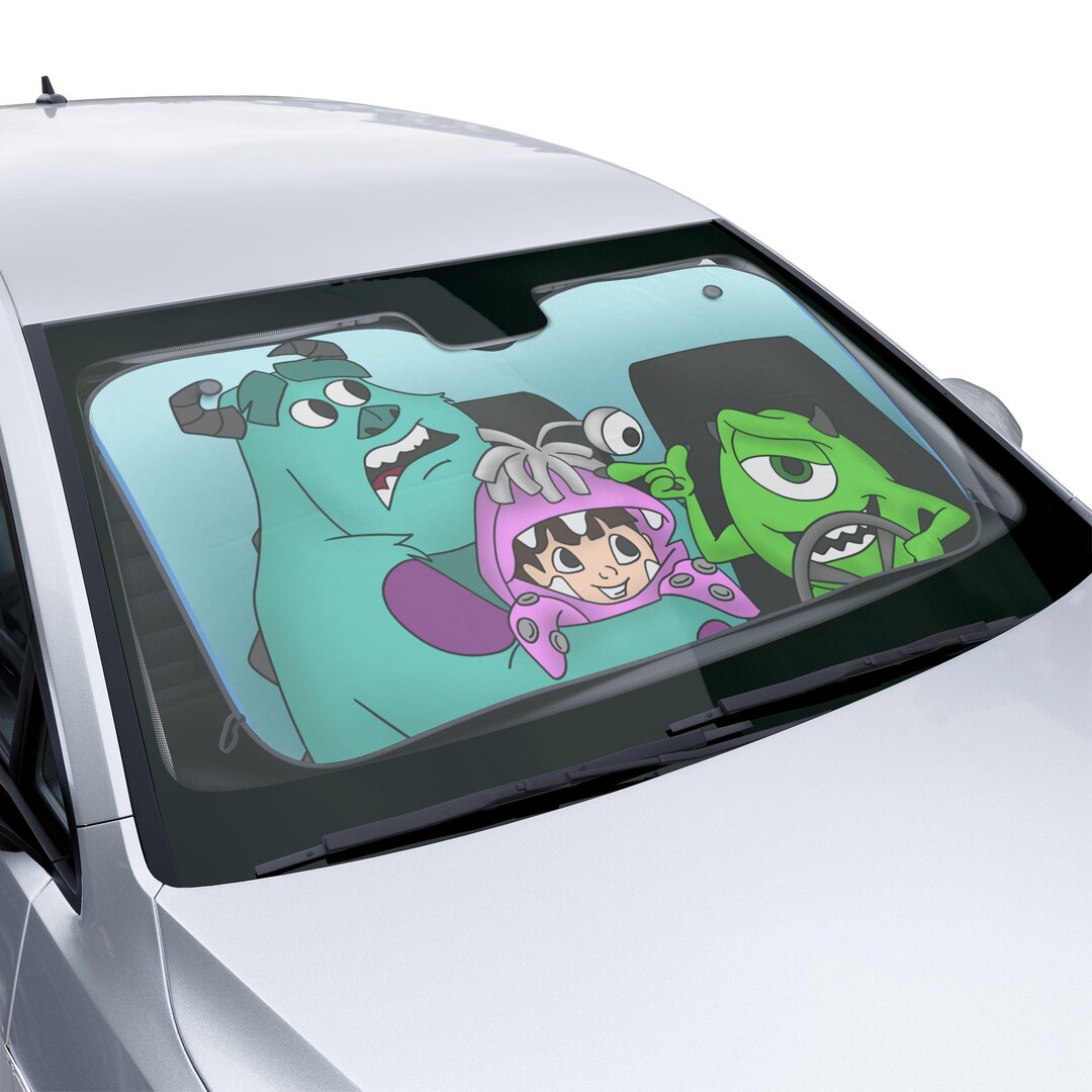 Monsters Inc Car Sun Shade, Sully, Mike & Boo Disney Auto Reflector ...