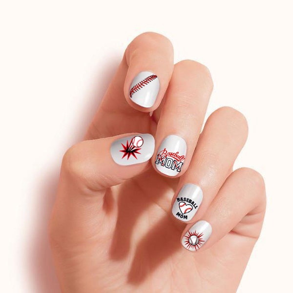 Baseball Nails - Etsy