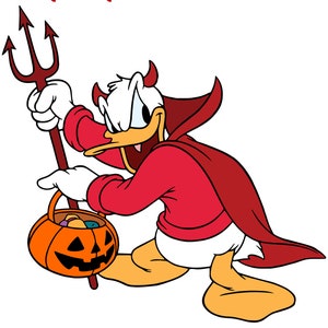 Halloween Donald Duck Devil Static Cling Decoration for Windows ...