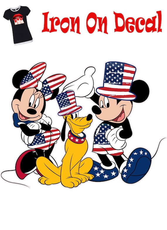 4th of July Mickey and Minnie Pluto V1 Iron-on Heat - Etsy