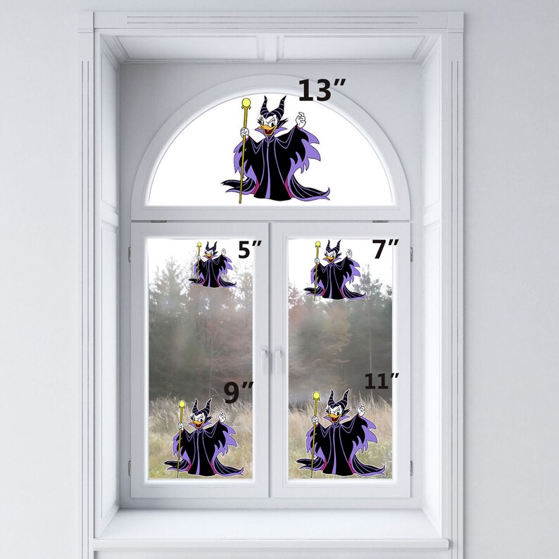 Halloween Daisy Duck Dressed as Maleficent Static Cling - Etsy UK