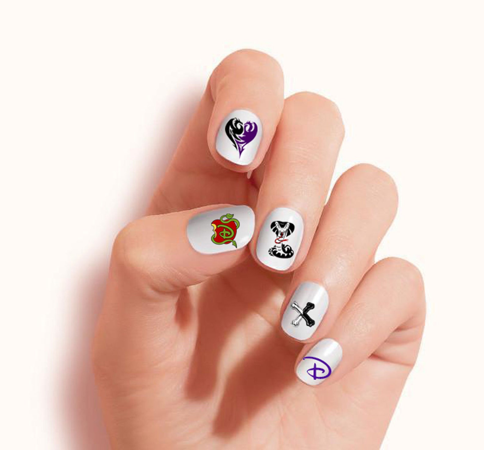 Descendants Nails Decals Clear Vinyl. Peel and Stick - Etsy