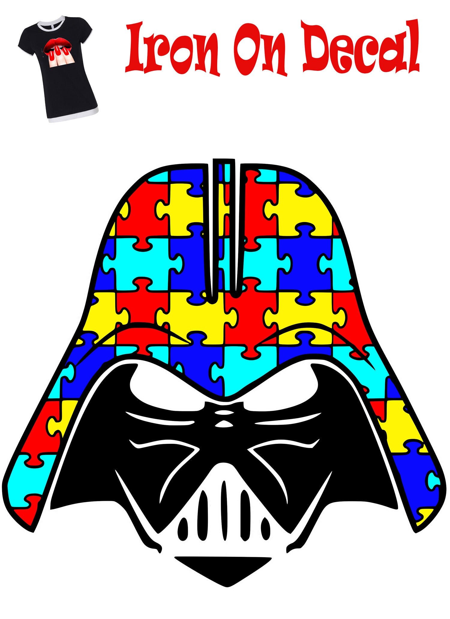 Autism Awareness Darth Vader Iron-on Heat Transfer - Etsy