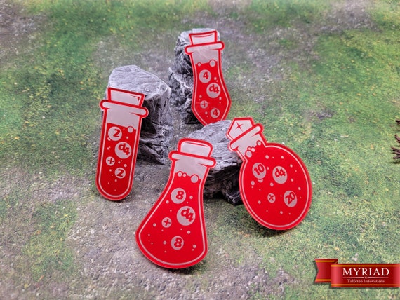 Hero-sized Healing Potion Tokens Tabletop Player Aid | Etsy