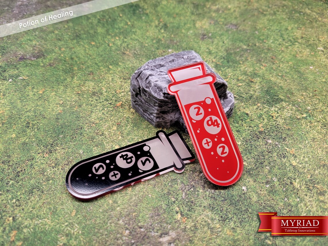 Hero-sized Healing Potion Tokens Tabletop Player Aid | Etsy