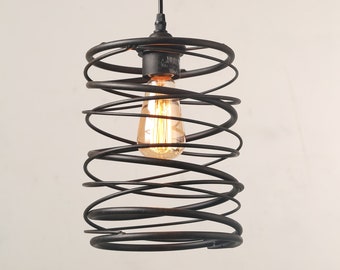 Cage Pendant Light - Etsy