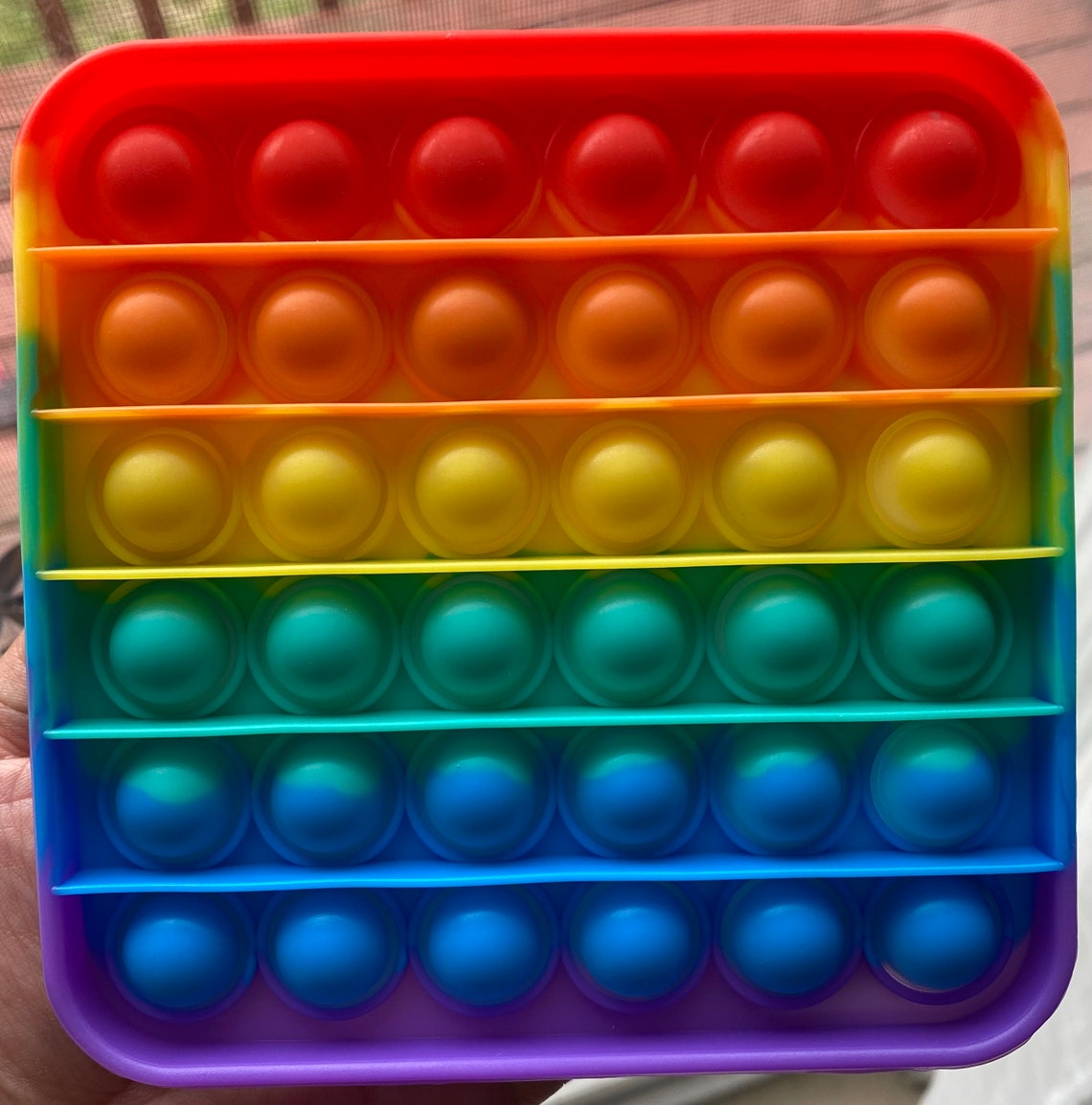 Pop It Bubble Wrap Silicone Stress Reliever Sensory Toy Etsy