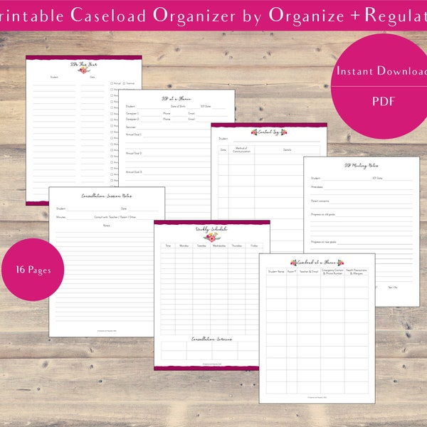 Caseload Organizer - Etsy