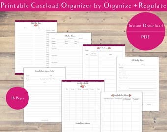 OT Caseload Planner Printable, Occupational Therapy Organizer (digital ...