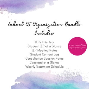 OT Caseload Planner Printable, Occupational Therapy Organizer, OT ...