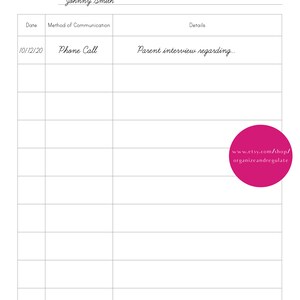 OT Caseload Planner Printable, Occupational Therapy Organizer, OT ...