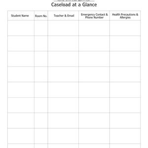 School OT Planner Bundle, Caseload Organization (digital Download) - Etsy