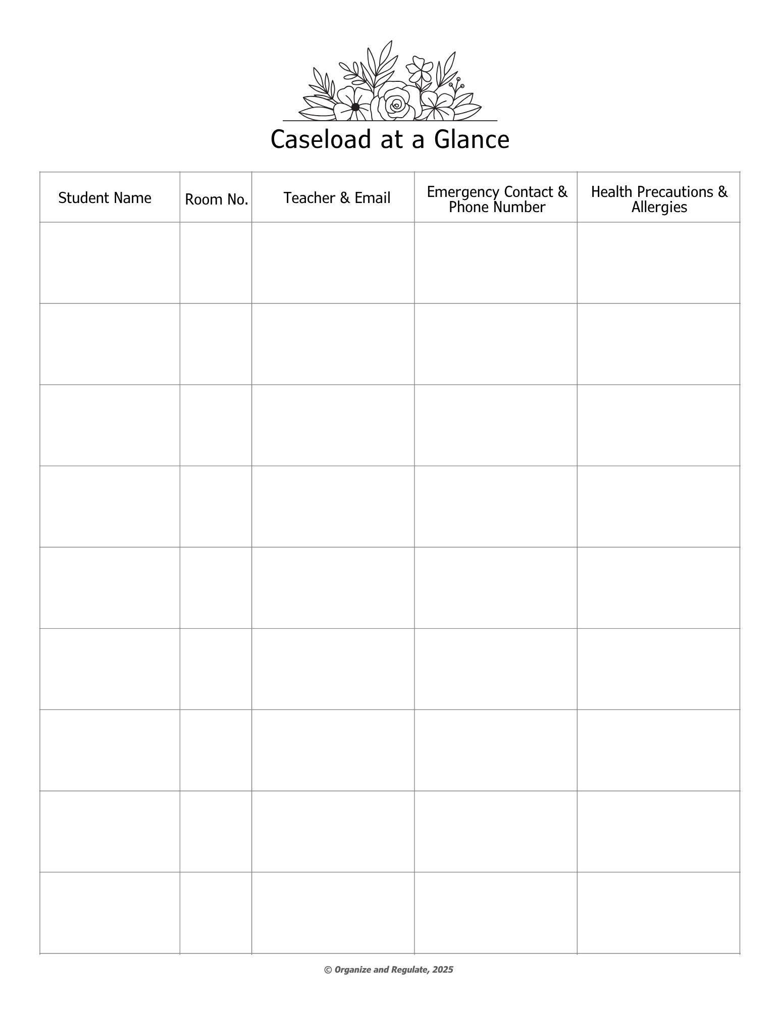 School OT Planner Bundle, Caseload Organization (digital Download) - Etsy