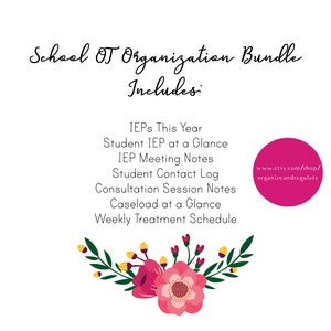 Occupational Therapy Caseload Planner Printable, OT Organizer, OT ...