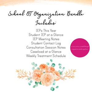 OT Caseload Planner Printable, Occupational Therapy Organizer (digital ...