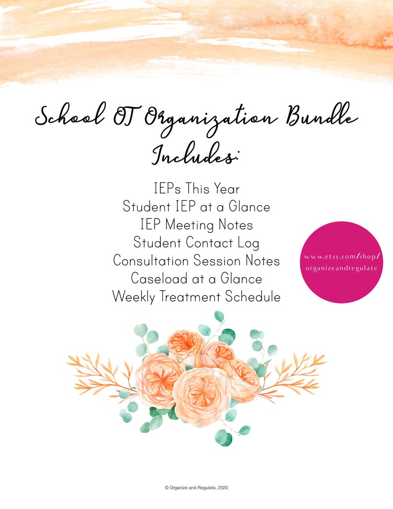 OT Caseload Planner Printable, Occupational Therapy Organizer, OT ...