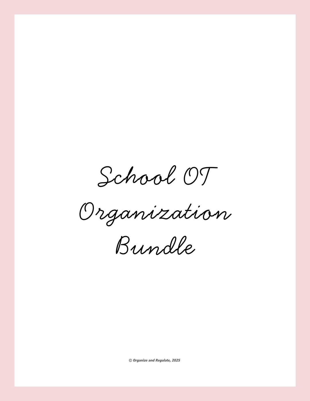 Pink School OT Printable Planner, Caseload Organization Bundle (digital ...