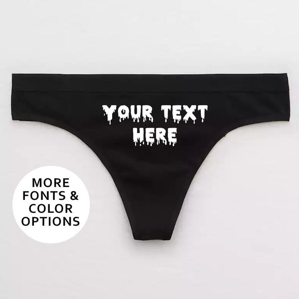 Custom Text Panties - Etsy