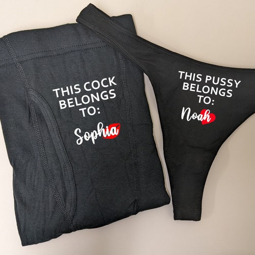 Belongs to Couples Underwear Matching Set / Personalized - Etsy