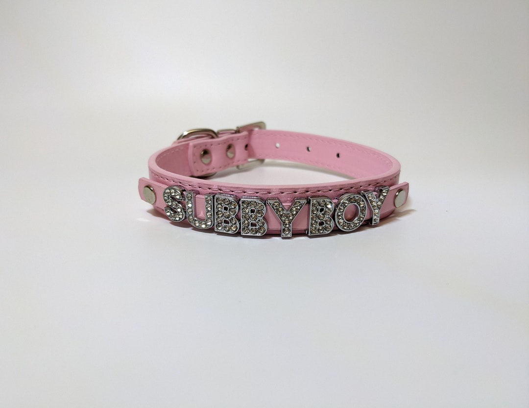 Subby Boy Collar / BDSM Vegan Leather Choker / Faux Leather Kink Collar ...