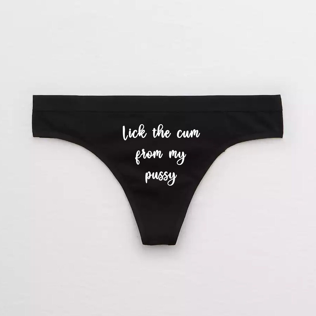 Lick The Cum From My Pussy Thong Cuck Husband Hotwife Panties 3767