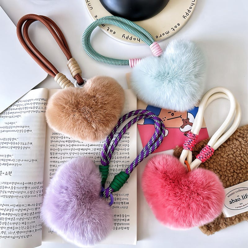 Fluffy Keychains - Etsy