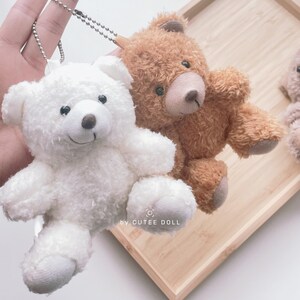 Teddy Bear Plush Keychain • Cute Mini Bear Keychain • Teddy Bear Bag ...