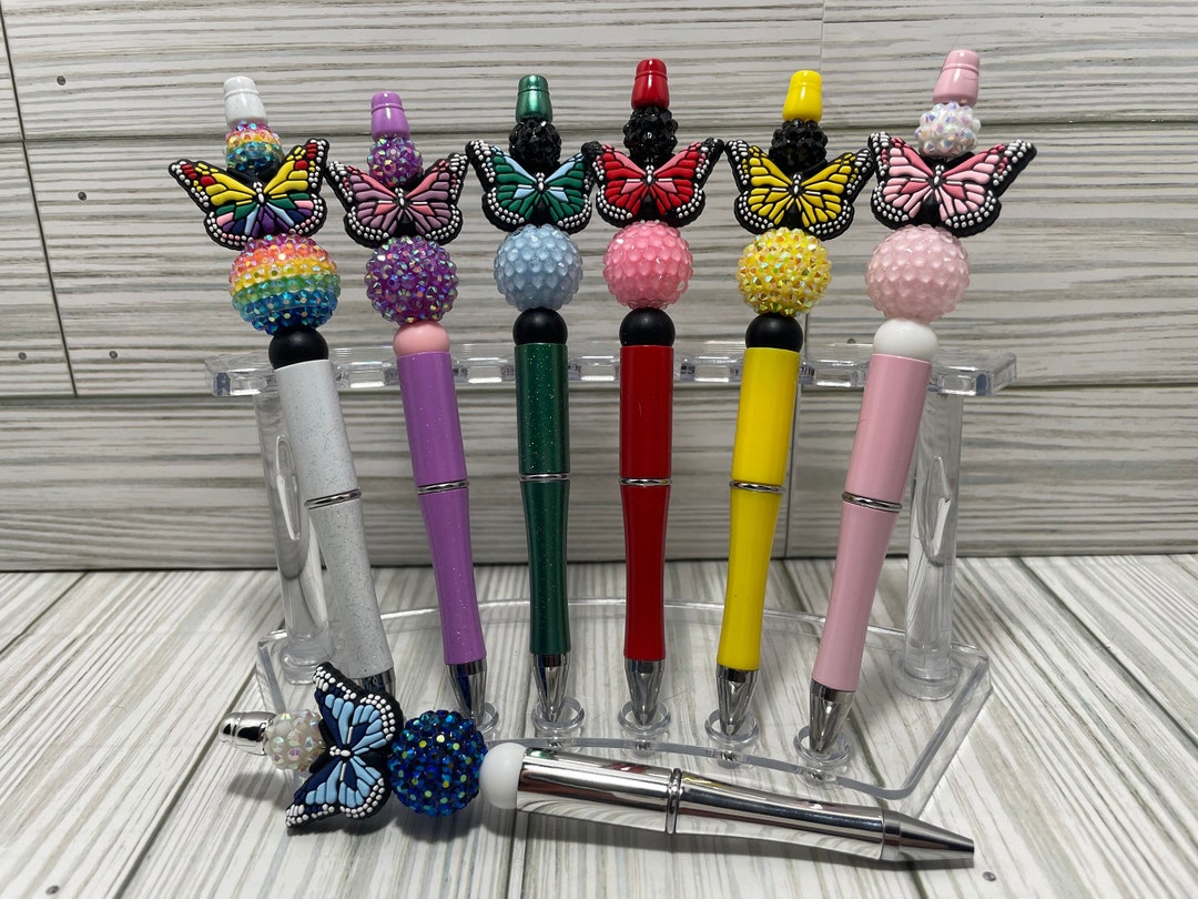 Custom Made Beaded Pens Butterflies - Etsy