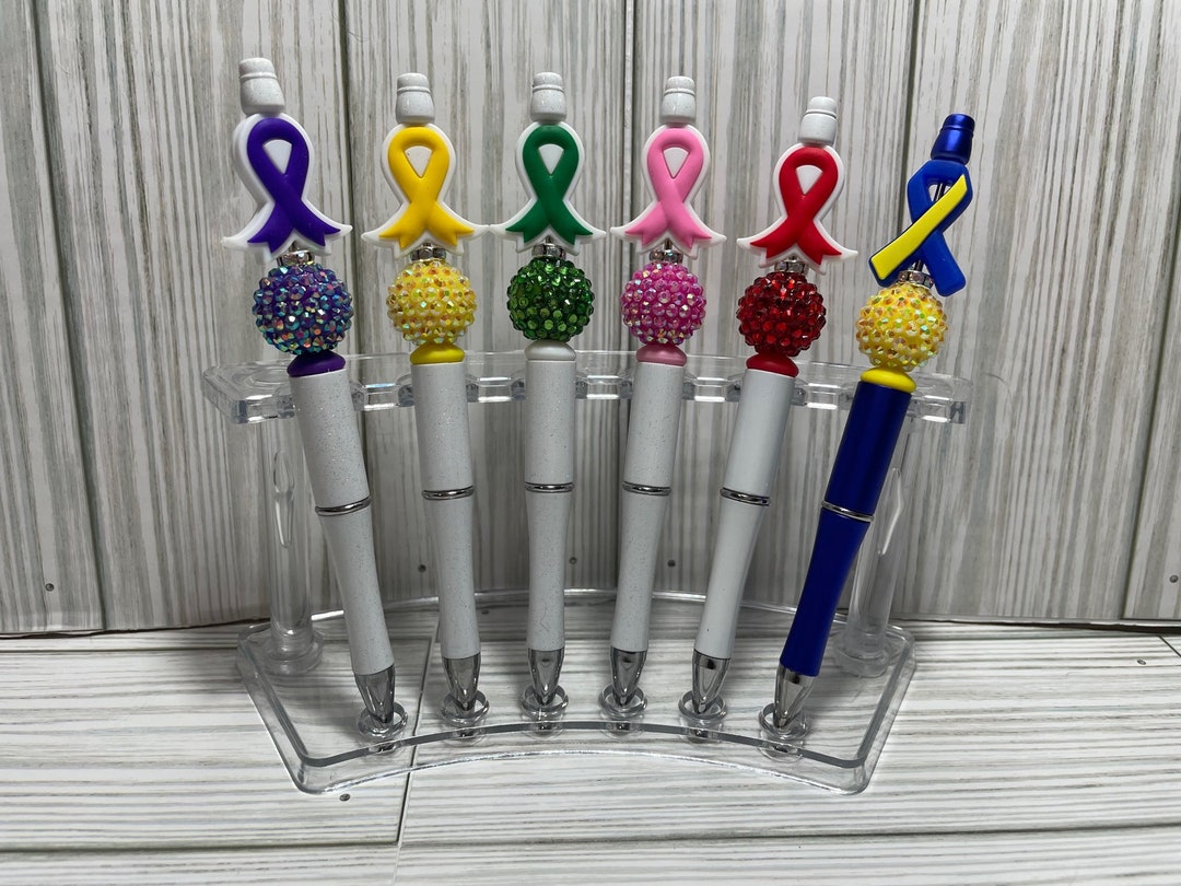 Custom Made Beaded Pens Awareness Ribbons - Etsy