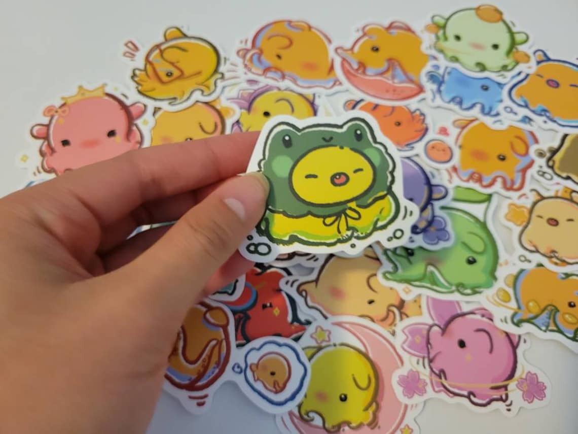 Cute Jelly Animal Aesthetic Stickers Random Pack Water - Etsy