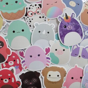 Squishmallow Stickers Cartoon Animal Lover Stickers Random Pack - Etsy