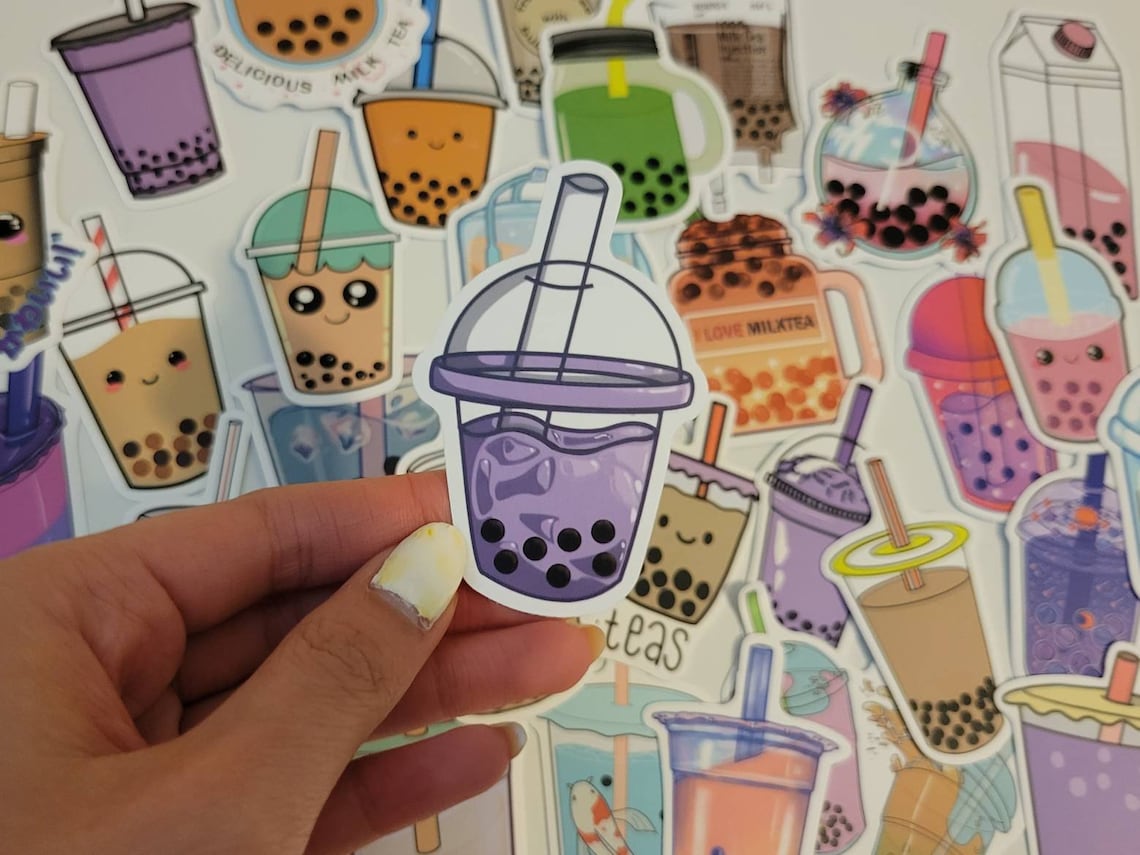 Aesthetic Boba Sticker Random Pack Boba Drinks Waterproof - Etsy