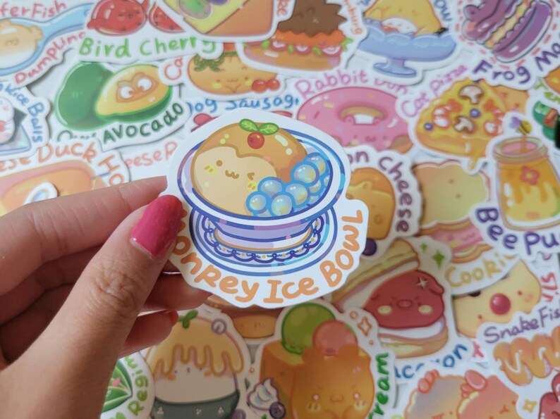 Aesthetic Delicious Food & Dessert Stickers With Labels - Etsy