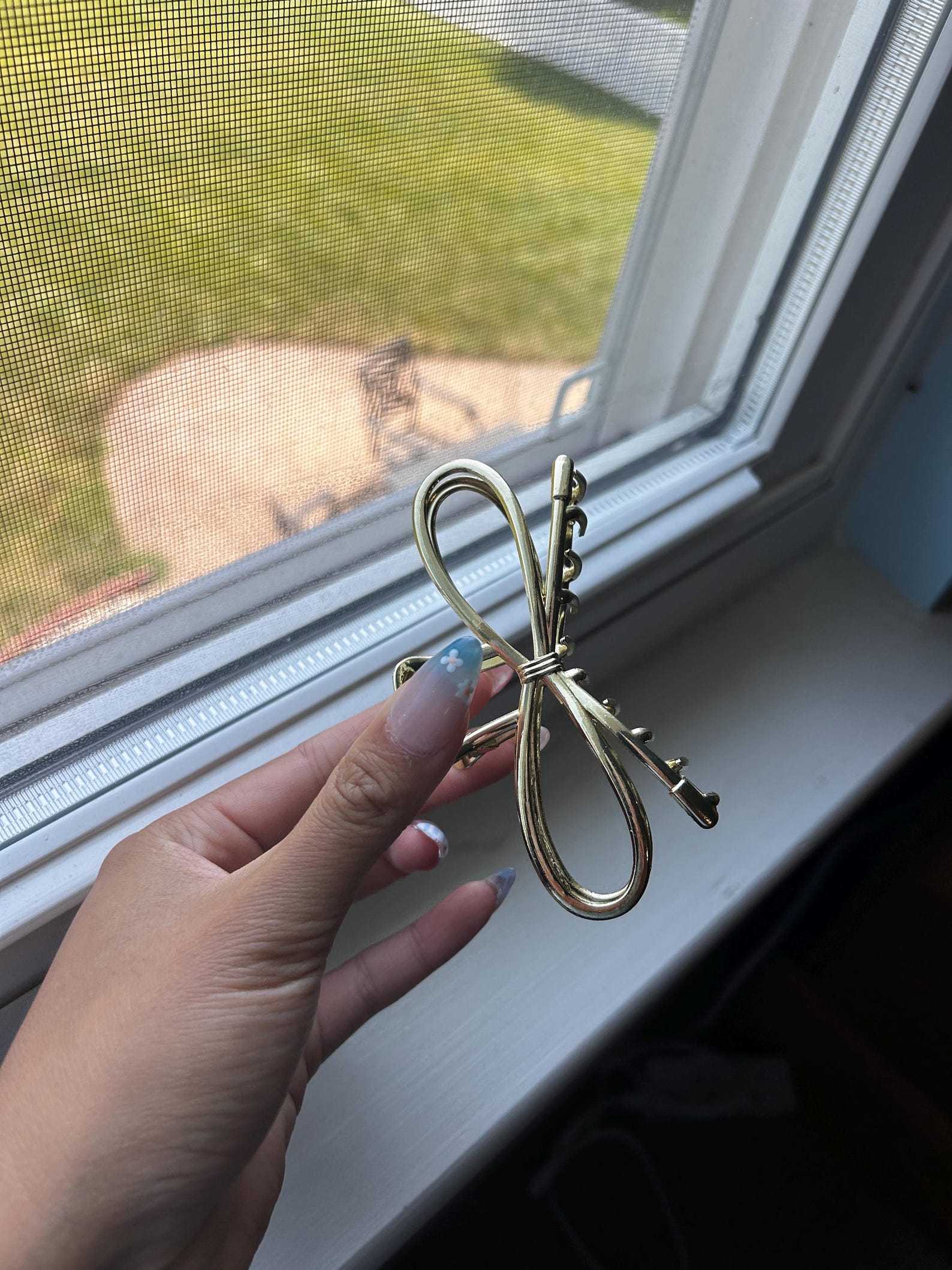 Preppy Gold Bow Claw Clip - Etsy